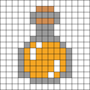 Minecraft - Potion Of Fire Resistance Perler Bead Pattern | Bead ...