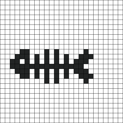 Dead Fish Bones Charm Perler Bead Pattern | Bead Sprites | Misc Fuse ...