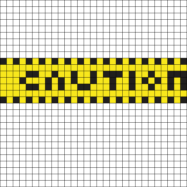Fugly Caution Tape Perler Bead Pattern | Bead Sprites | Misc Fuse Bead ...