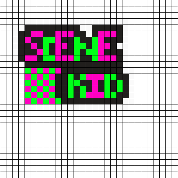 Scene Kid Keychain Perler Bead Pattern | Bead Sprites | Misc Fuse Bead ...