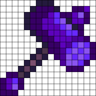 Galaxy Hammer Stardew Valley Perler Bead Pattern | Bead Sprites | Misc ...