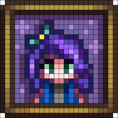 Abigail Portrait Stardew Valley Perler Bead Pattern | Bead Sprites ...