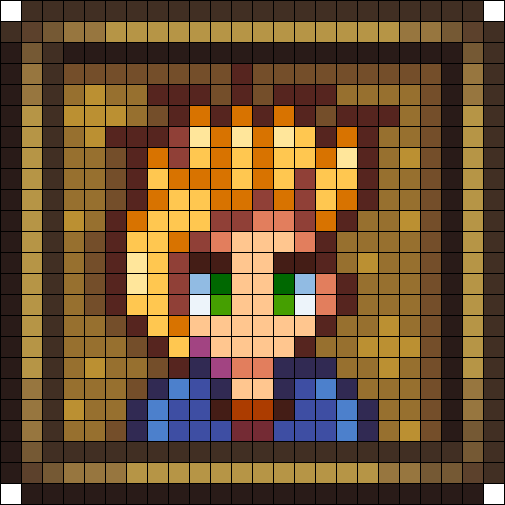 Sam Portrait Stardew Valley Perler Bead Pattern | Bead Sprites | Misc ...