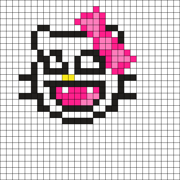 Hello Kitty Epic Face! Perler Bead Pattern | Bead Sprites | Misc Fuse ...