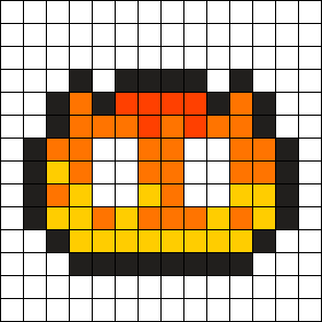 Pyro Slime - Genshin Impact Perler Bead Pattern | Bead Sprites | Misc ...