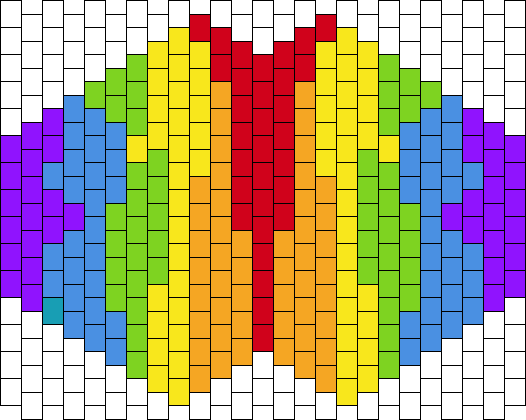 Rainbow Mask 1 Pony Bead Patterns | Misc Kandi Patterns for Kandi Cuffs