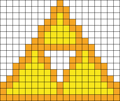 Zelda Triforce Perler Perler Bead Pattern | Bead Sprites | Misc Fuse ...