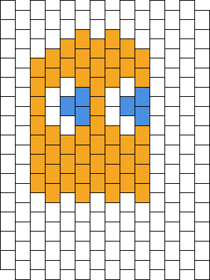 Orange Pac-man Ghost Pony Bead Patterns | Misc Kandi Patterns for Kandi ...