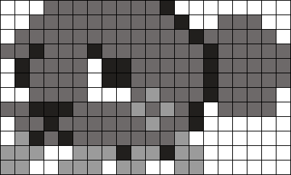 Pebble Perler Bead Pattern | Bead Sprites | Misc Fuse Bead Patterns