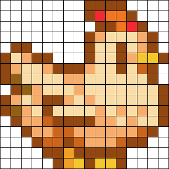 Stardew Valley Chicken Perler Perler Bead Pattern | Bead Sprites | Misc ...