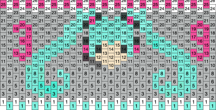 Hatsune Miku Cuff - ! Pony Bead Patterns | Misc Kandi Patterns for ...
