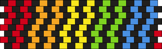 Wibble Wobble Rainbow Bead Pattern | Peyote Bead Patterns | Misc Bead ...