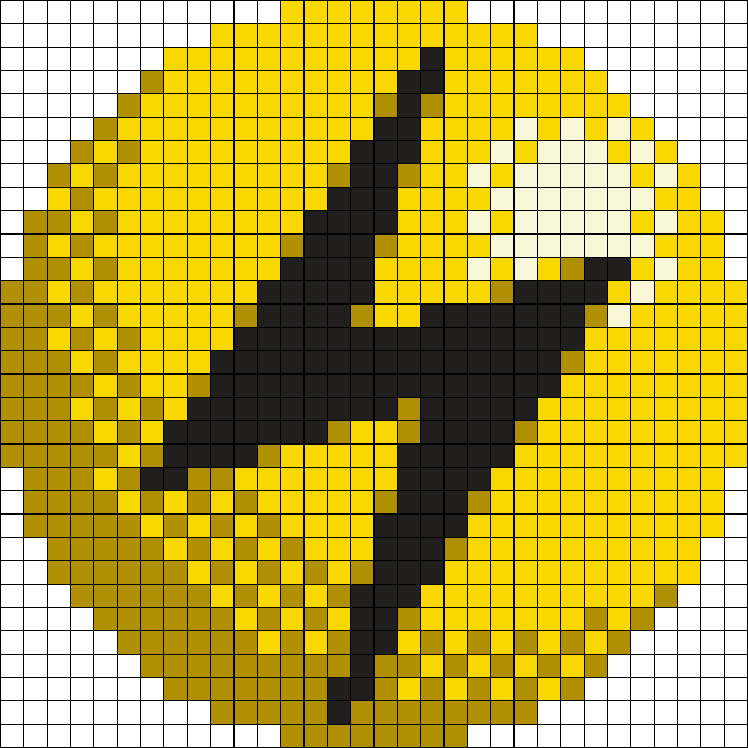 Lightning / Electric Energy (Pokemon TCG GB) Perler Bead Pattern | Bead ...