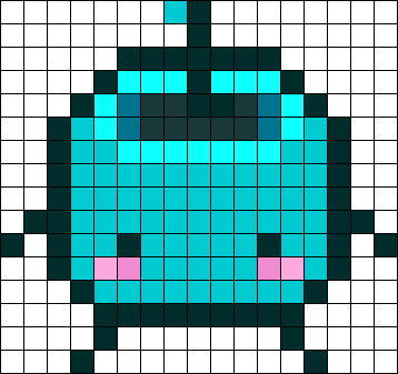 Blue Junimo SDV Perler Bead Pattern | Bead Sprites | Misc Fuse Bead ...