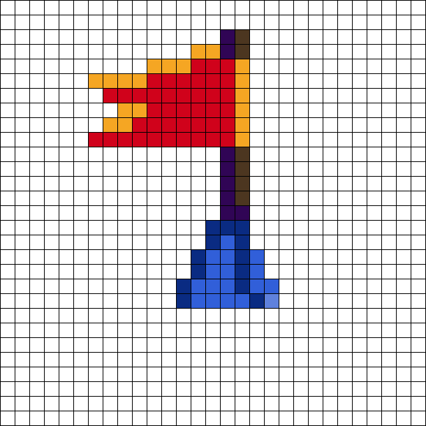 Tower Top Perler Bead Pattern | Bead Sprites | Misc Fuse Bead Patterns