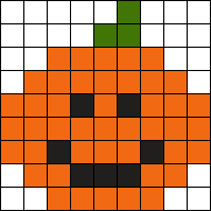 Pumpkin Perler Bead Pattern | Bead Sprites | Misc Fuse Bead Patterns