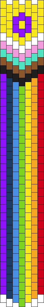 Progress Flag Tie Pony Bead Patterns | Misc Kandi Patterns for Kandi Cuffs