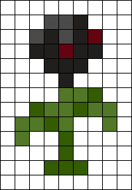 Withered Rose Minecraft Perler Bead Pattern | Bead Sprites | Misc Fuse ...