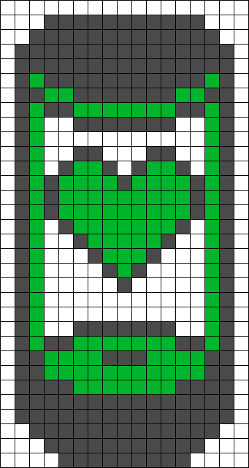 Undertale Green Soul Perler Bead Pattern | Bead Sprites | Misc Fuse ...