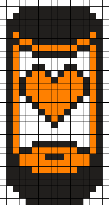 Undertale Orange Soul Perler Bead Pattern | Bead Sprites | Misc Fuse ...