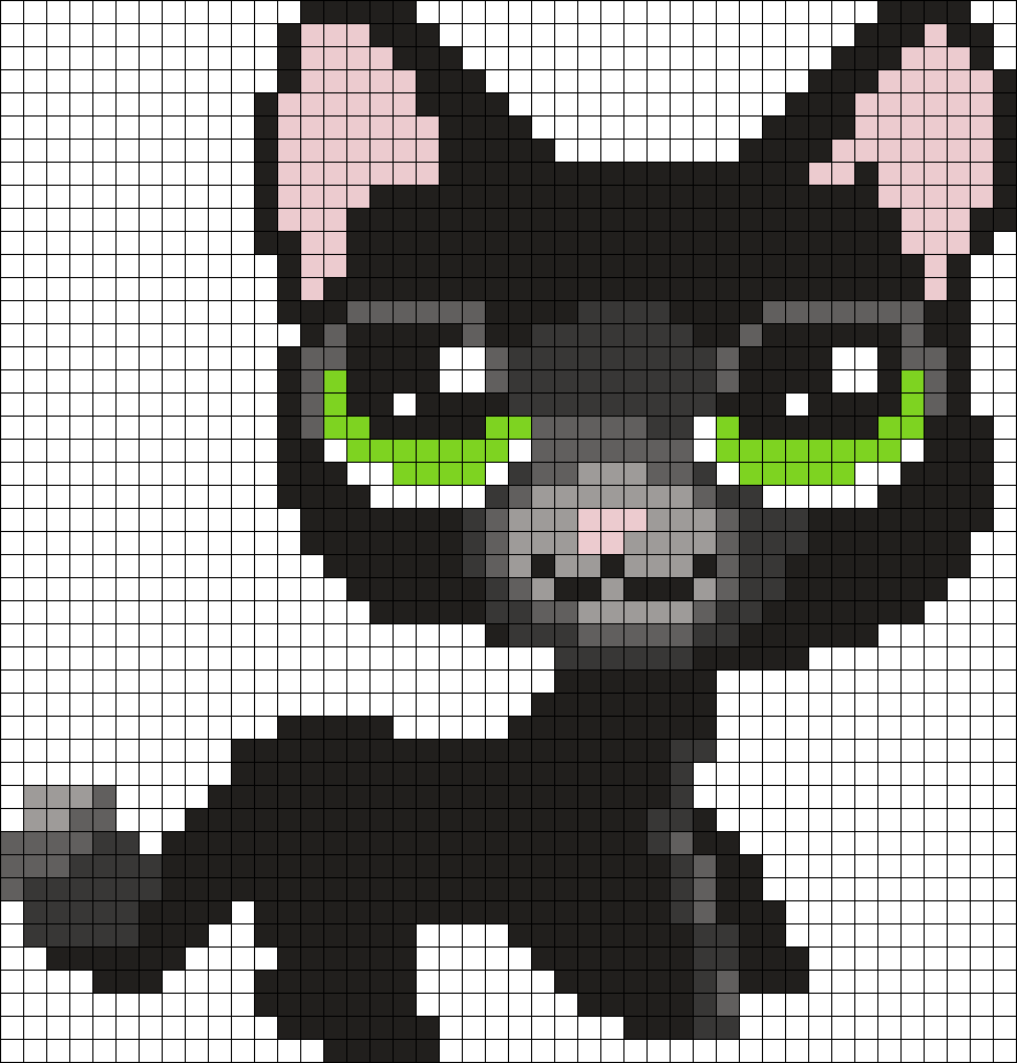 Black Cat LPS Perler Bead Pattern | Bead Sprites | Misc Fuse Bead Patterns