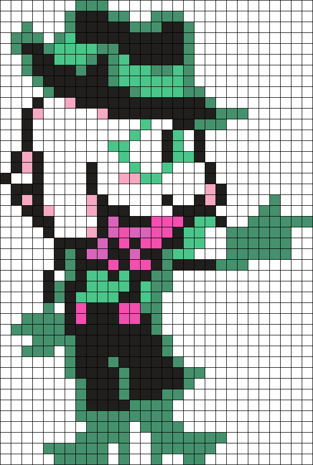 Cool Ralsei Deltarune Chapter 3 Perler Bead Pattern | Bead Sprites ...