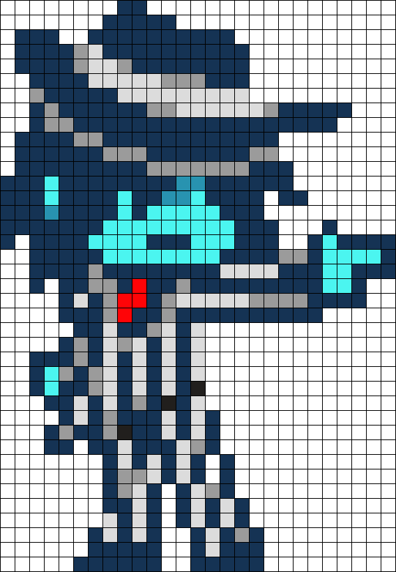 Cool Kris Deltarune Chapter 3 Perler Bead Pattern | Bead Sprites | Misc ...