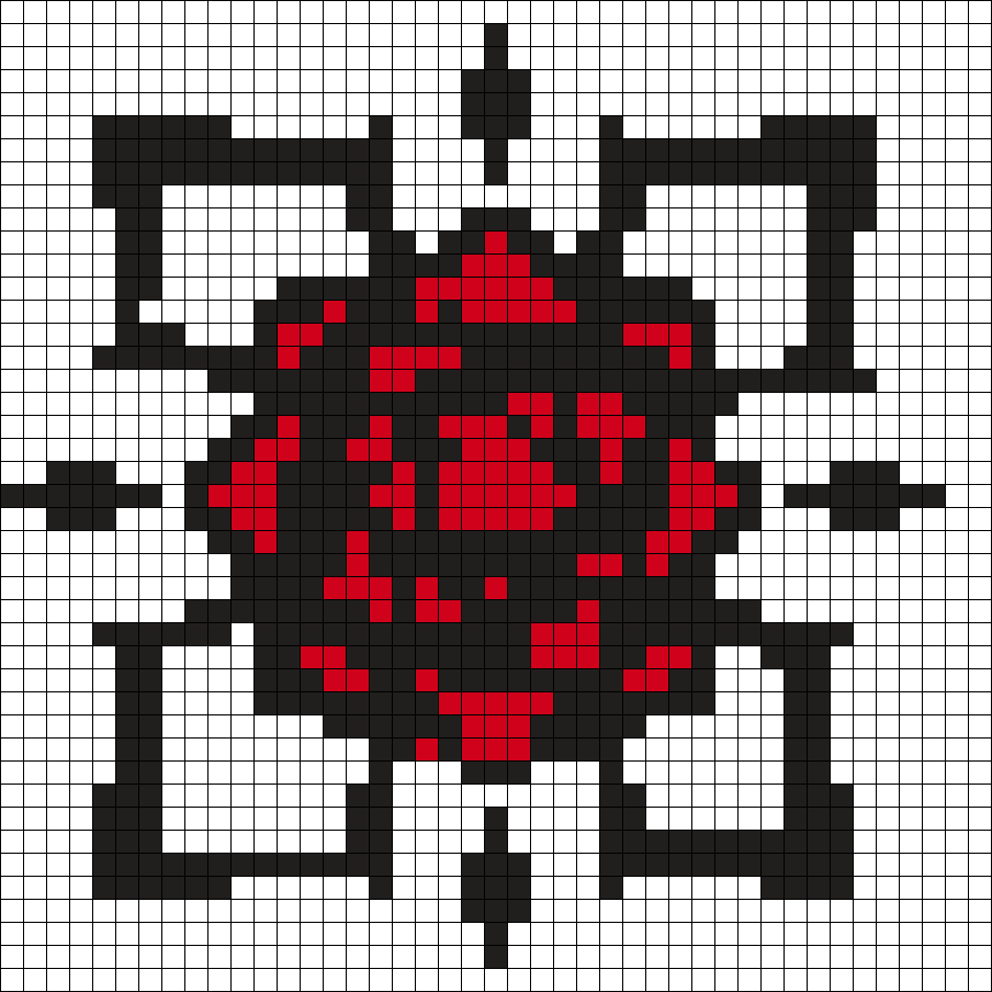 Vampire Knight Rose Logo Perler Bead Pattern | Bead Sprites | Misc Fuse ...