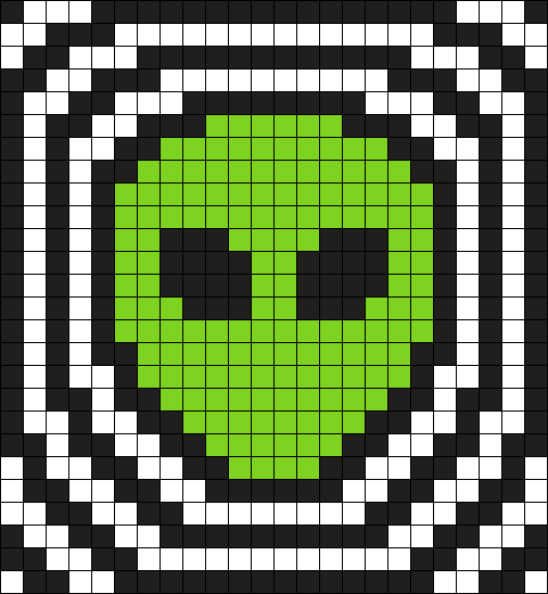 Lil Alien Dude Perler Bead Pattern | Bead Sprites | Misc Fuse Bead Patterns