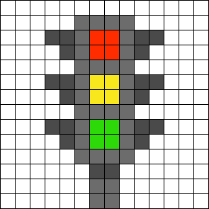 Traffic Light Perler Bead Pattern | Bead Sprites | Misc Fuse Bead Patterns