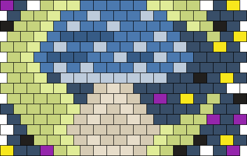 Mushroom W/ Crescent Moon Behind It And Non-binary Stars Mini Wall ...