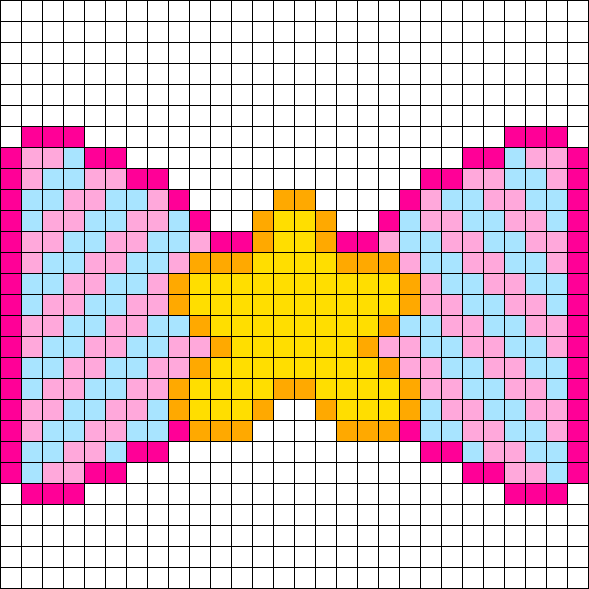 Perler Bow Perler Bead Pattern | Bead Sprites | Misc Fuse Bead Patterns