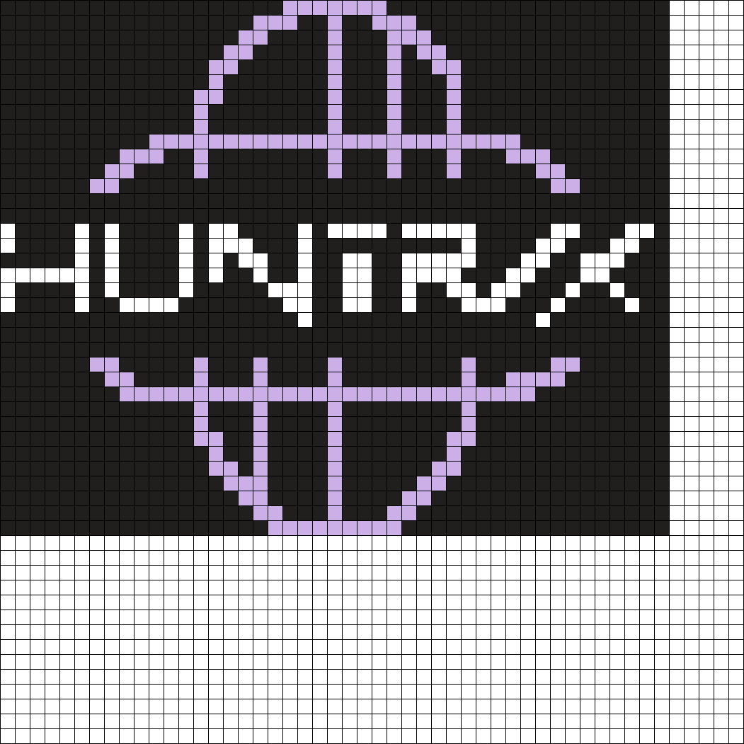 Huntrix Logo Perler (Purple) Perler Bead Pattern | Bead Sprites | Misc ...