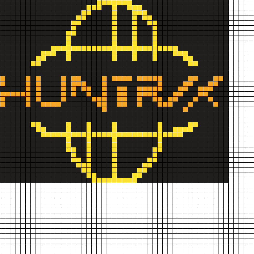 Huntrix Logo Perler (Golden) Perler Bead Pattern | Bead Sprites | Misc ...