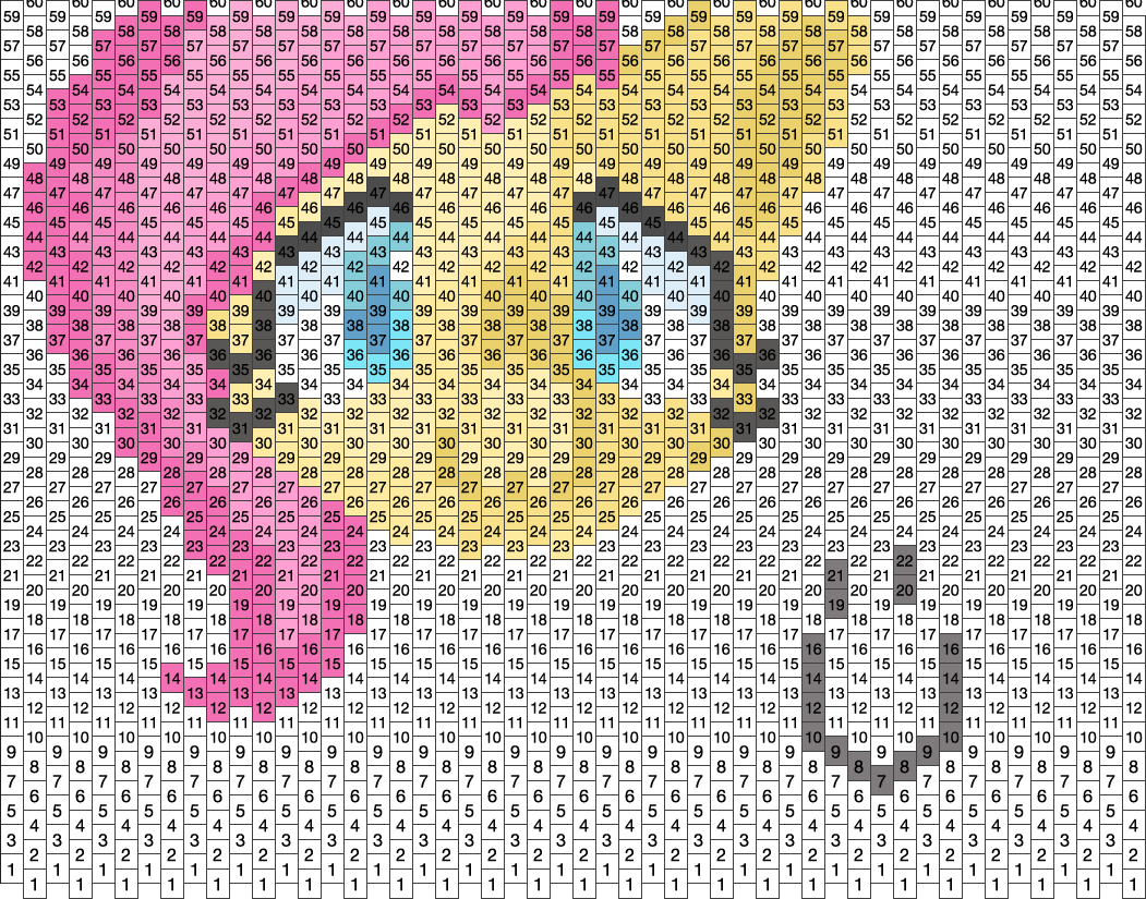Fluttershy Pony Bead Patterns | Misc Kandi Patterns for Kandi Cuffs