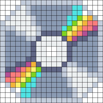 Colorful Disc Perler Bead Pattern | Bead Sprites | Misc Fuse Bead Patterns