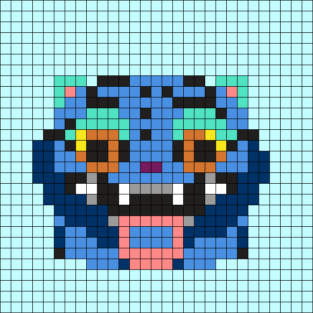 KPOP Demon Hunters Tiger Perler Bead Pattern | Bead Sprites | Misc Fuse ...