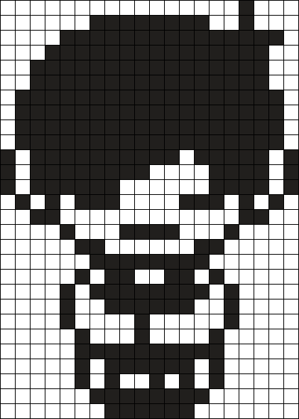 Omori Sitting Down (Omori) Perler Bead Pattern | Bead Sprites | Misc ...