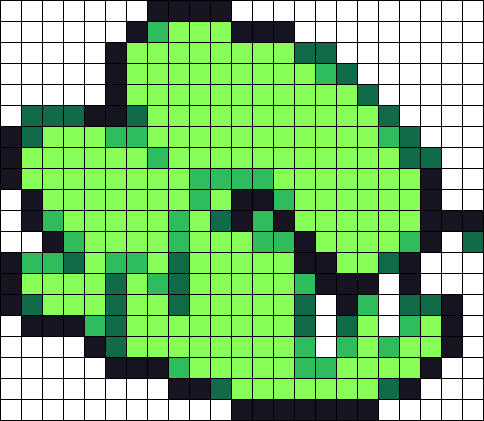 Friday Night Funkin Pico Pixel Icon Official Perler Bead Pattern | Bead ...