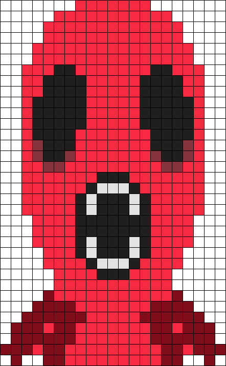 Imaginary Friend (Pressure) Head Perler Bead Pattern | Bead Sprites ...