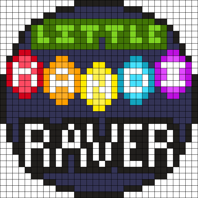 Little Kandi Raver Perler Bead Pattern | Bead Sprites | Misc Fuse Bead ...