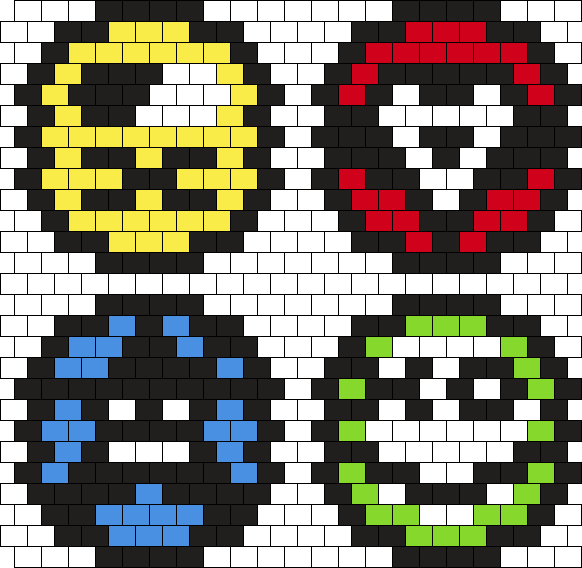 Danger Days Logos (version 2) Bead Pattern | Peyote Bead Patterns ...