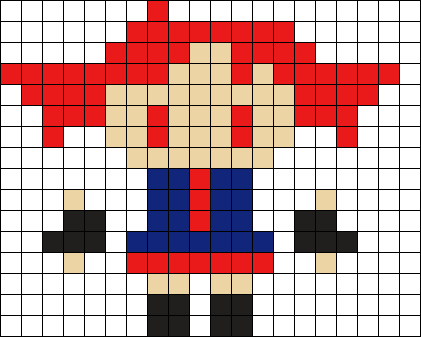 Hito Mania Teto Perler Bead Pattern | Bead Sprites | Misc Fuse Bead ...
