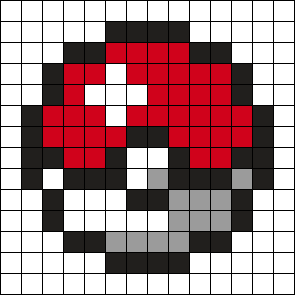 Poke Ball Perler Bead Pattern | Bead Sprites | Misc Fuse Bead Patterns