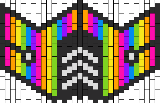 Sub Zero Mask Rainbow Pony Bead Patterns | Misc Kandi Patterns for ...