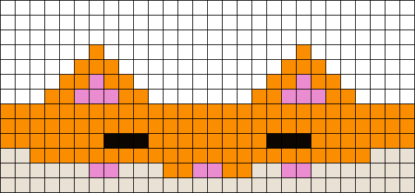 Foxy!! Perler Bead Pattern | Bead Sprites | Misc Fuse Bead Patterns