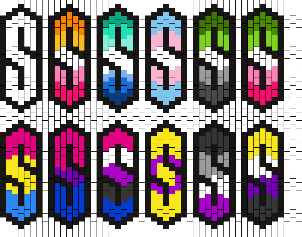 Pride S 1 Pony Bead Patterns | Misc Kandi Patterns for Kandi Cuffs
