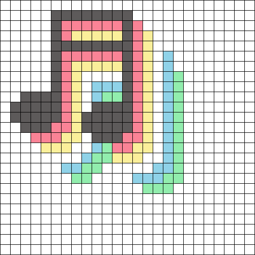 Cool Pride Disability Music Note Perler Bead Pattern | Bead Sprites ...