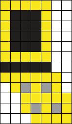 Yellow Flip Phone Perler Bead Pattern | Bead Sprites | Misc Fuse Bead ...