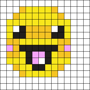 Silly Face Perler Perler Bead Pattern | Bead Sprites | Misc Fuse Bead ...